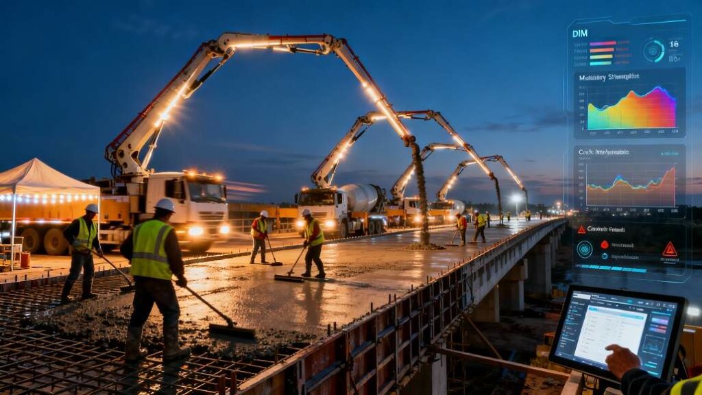 Digital Twin Concrete Monitoring for Large-Scale Pours